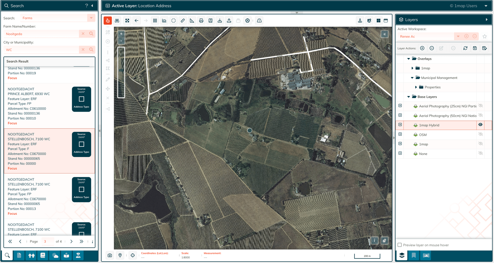 How do I search for a farm if I know the farm name?